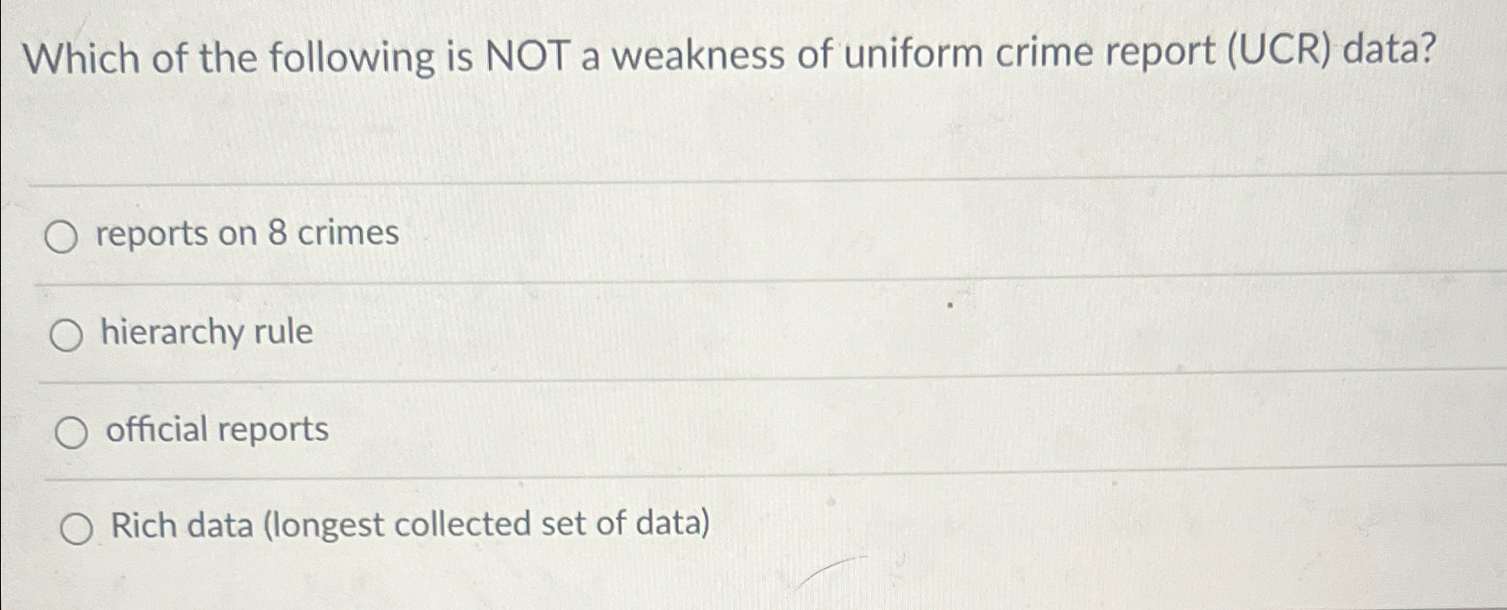 Solved Which of the following is NOT a weakness of uniform | Chegg.com