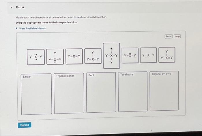 Solved Match each two-dimensional structure to its correct | Chegg.com