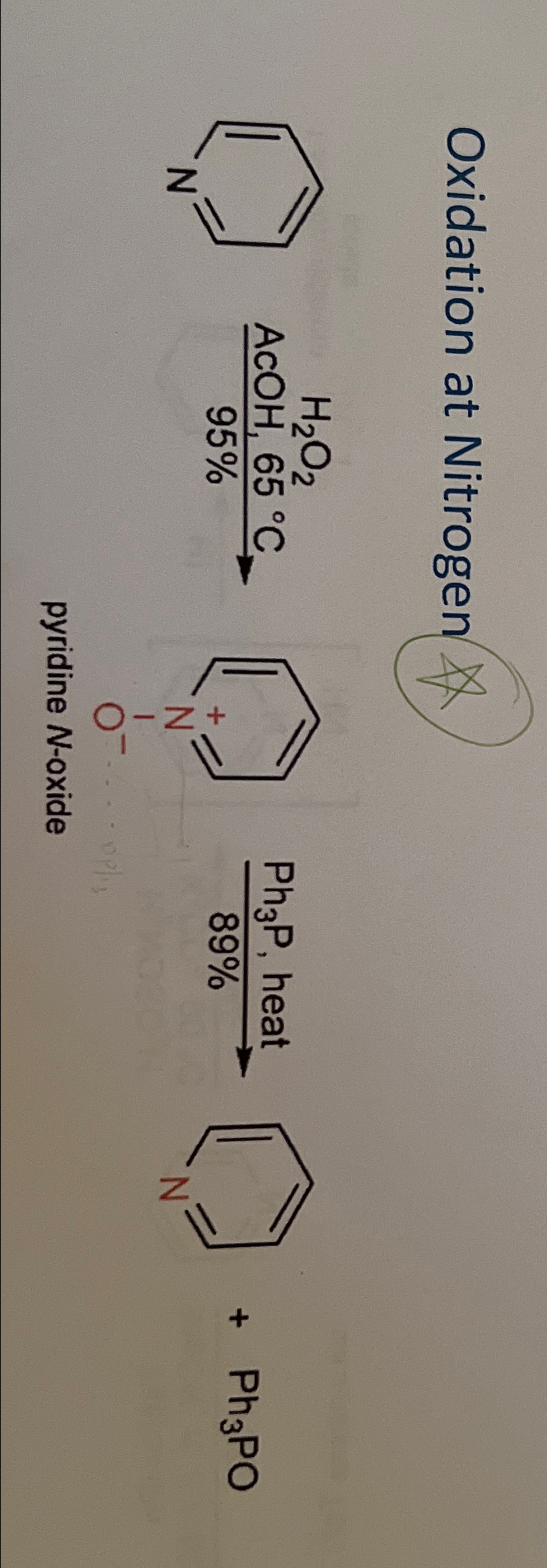 Solved Please show how to remove N-Oxide | Chegg.com