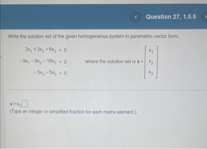 Solved Write the solution set of the given homogeneous | Chegg.com