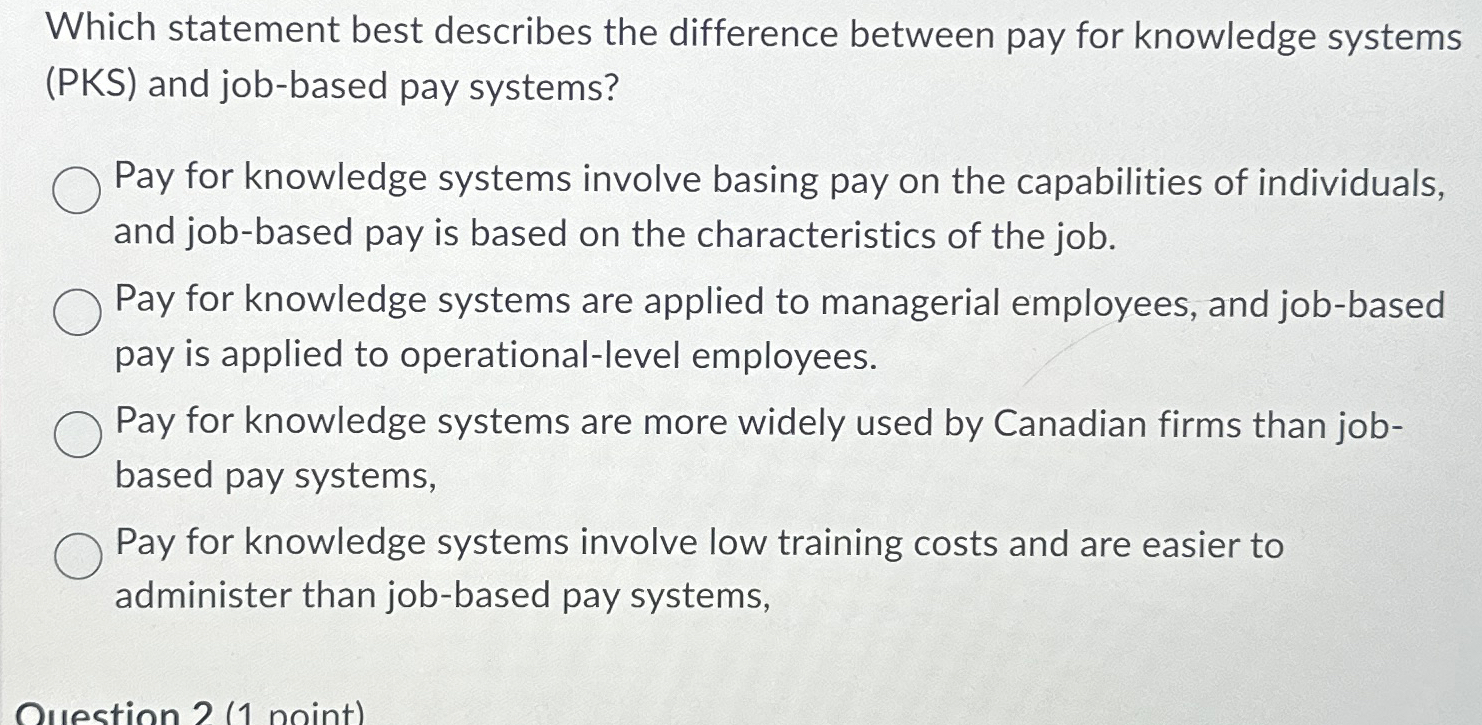 Solved Which statement best describes the difference between | Chegg.com