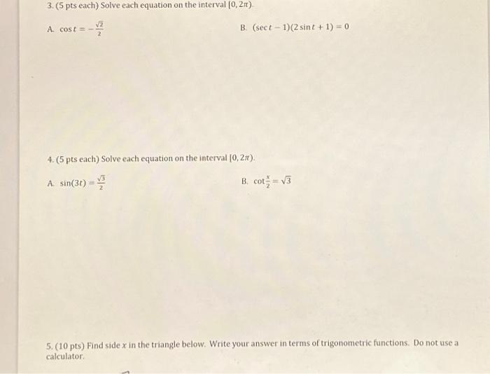 Solved Math 2412 Major Exam 4(5,1−5.3,5.5 and 6.1−6.2) Name: | Chegg.com