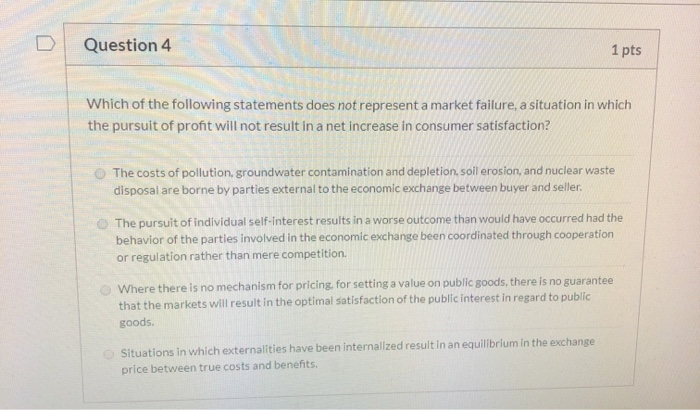 Solved Question 4 1 pts Which of the following statements | Chegg.com