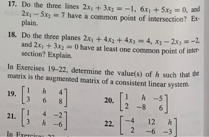Solved Solve the systems in Exercises 11-14 11. x2 + 5x3 = | Chegg.com
