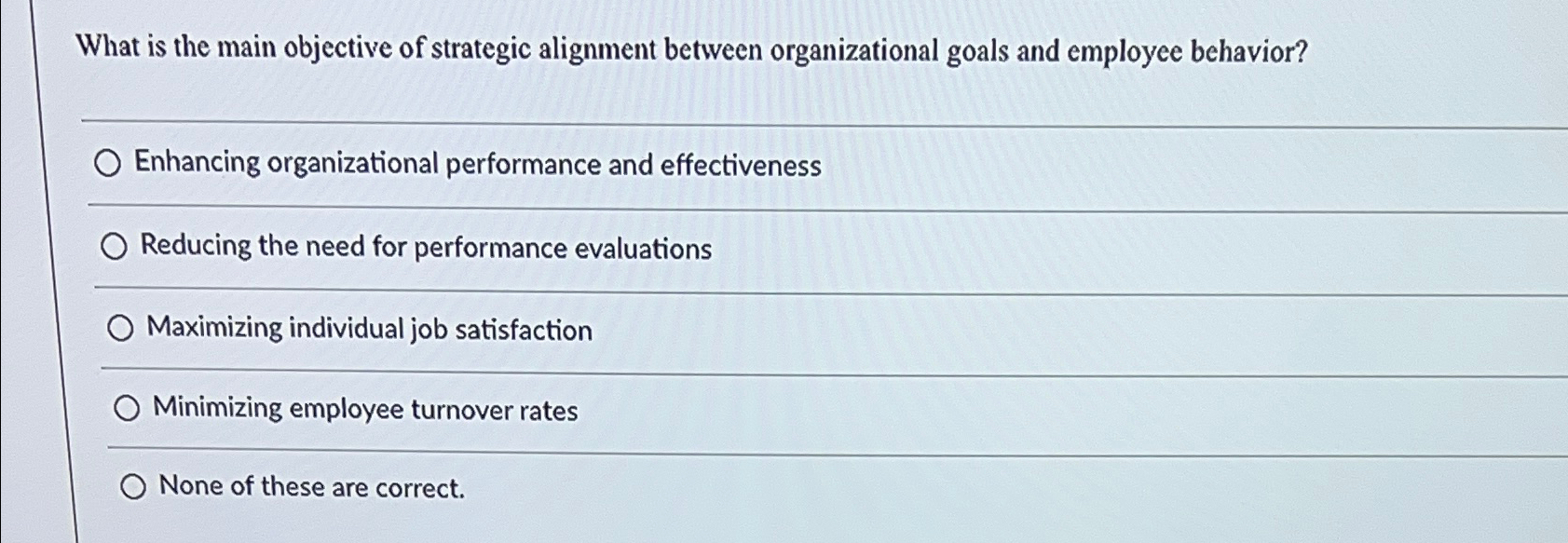 Solved What is the main objective of strategic alignment | Chegg.com