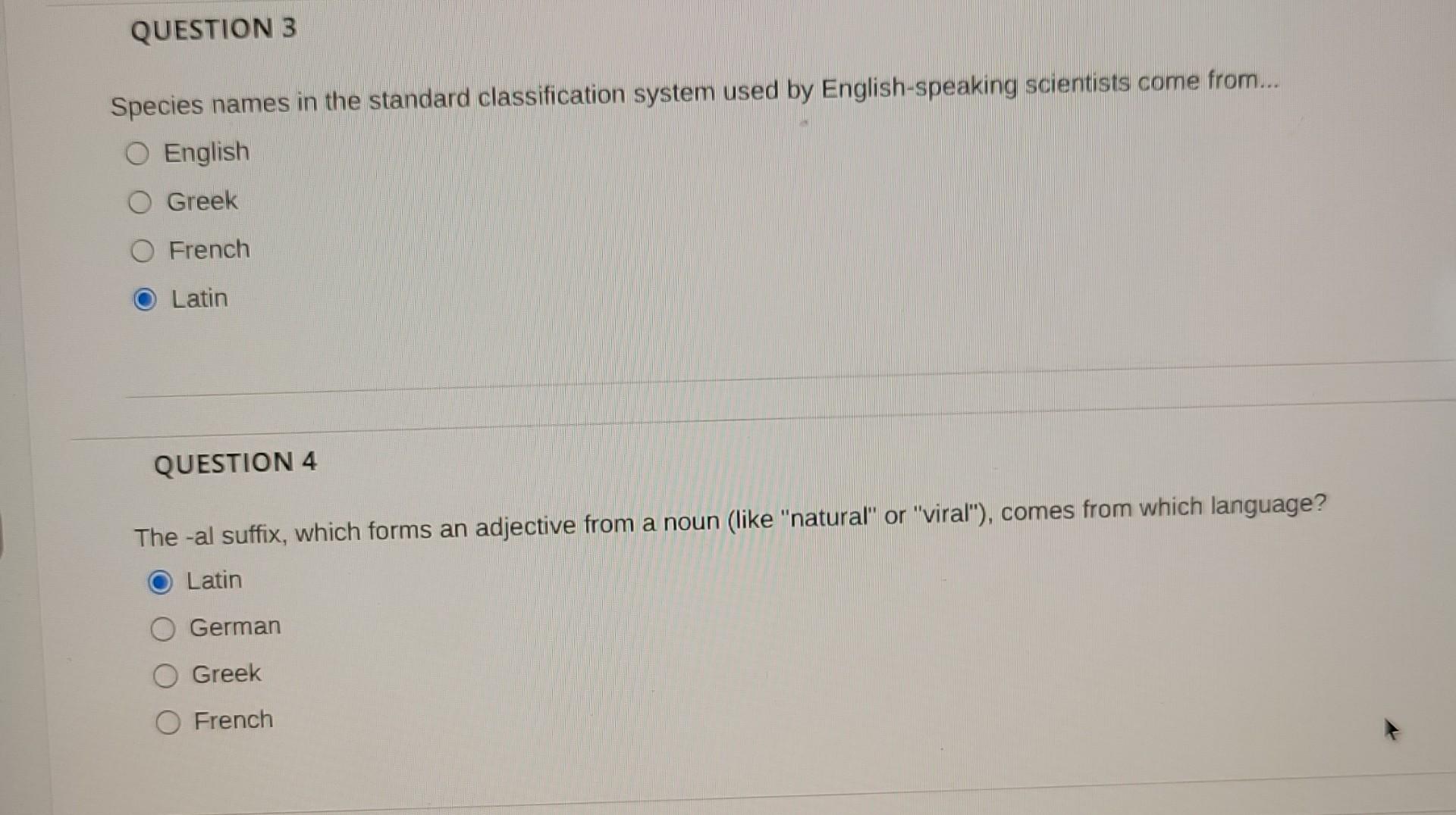 Solved Species names in the standard classification system | Chegg.com