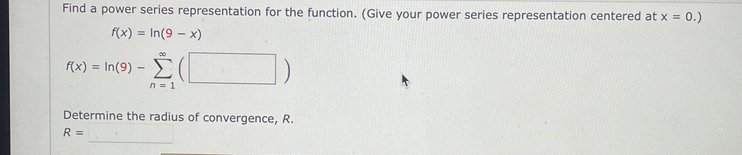 Solved Find a power series representation for the function. | Chegg.com