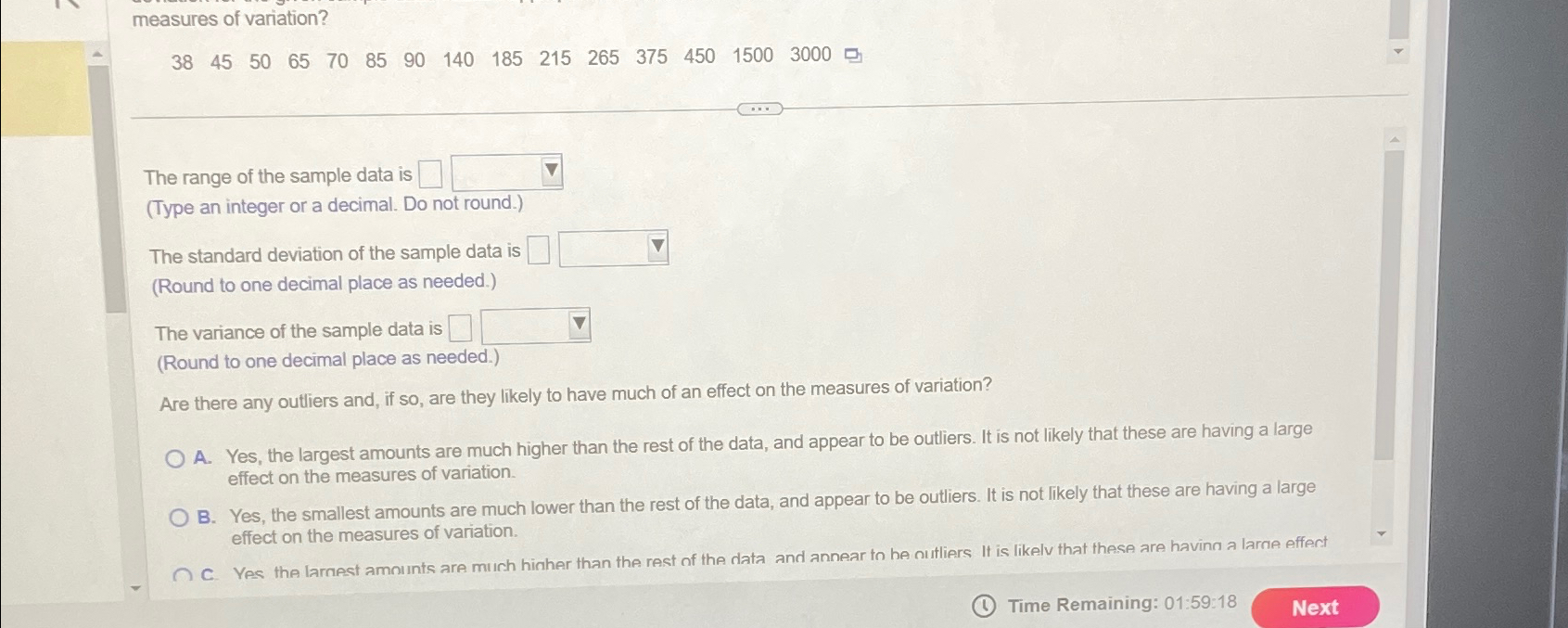 Solved measures of | Chegg.com
