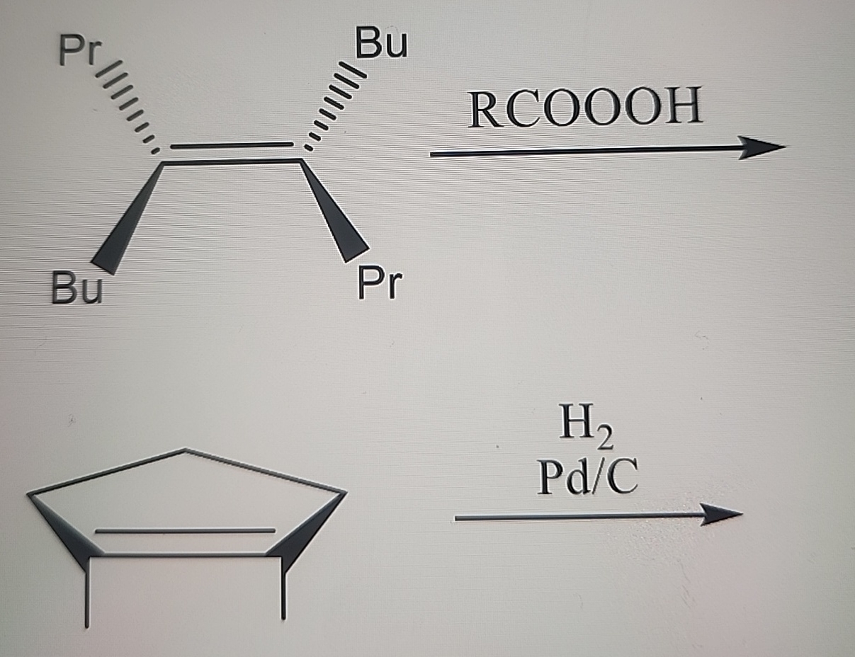 Solved Bu Bu H Pd/C Pr Pr, ﻿RCOOOH llwhat is the major | Chegg.com