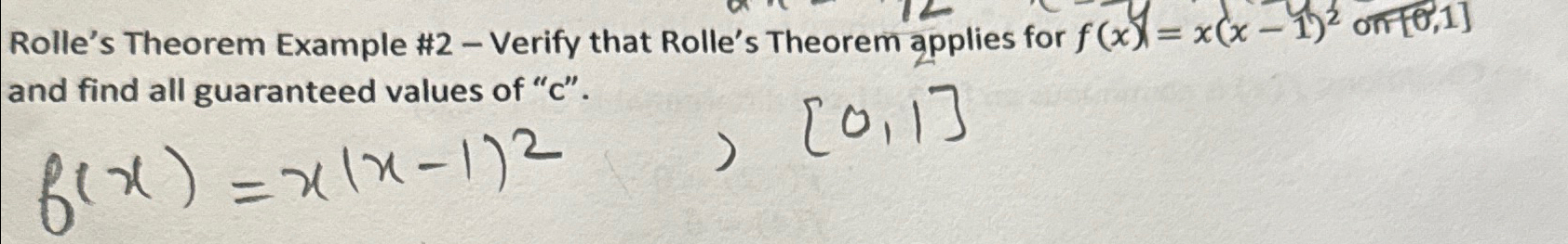 Solved Rolle's Theorem Example #2 - ﻿Verify that Rolle's | Chegg.com