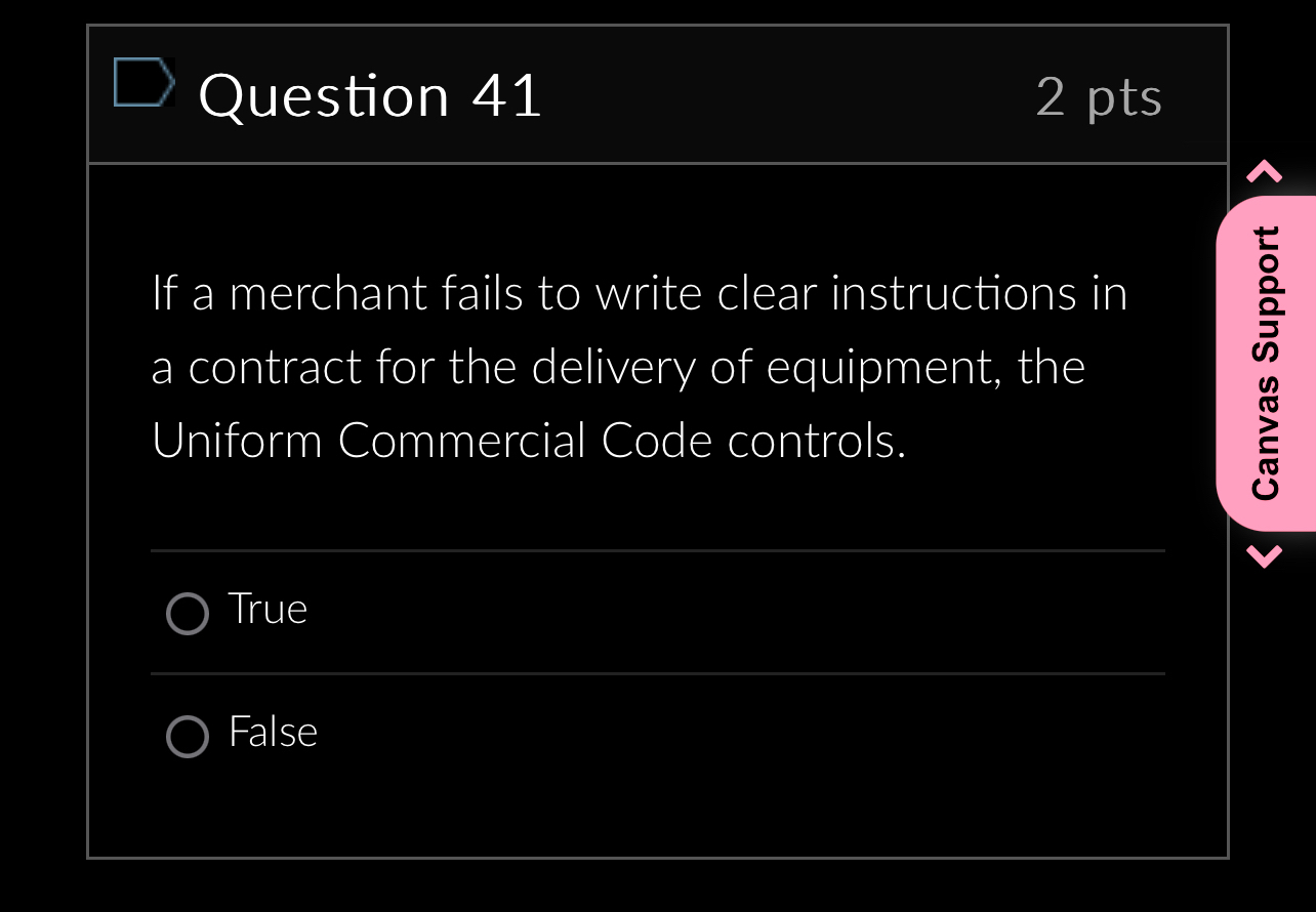 Solved Question 412 ﻿ptsIf a merchant fails to write clear | Chegg.com