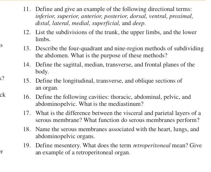 Solved 11. Define and give an example of the following | Chegg.com