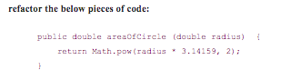 Solved refactor the below pieces of code: | Chegg.com