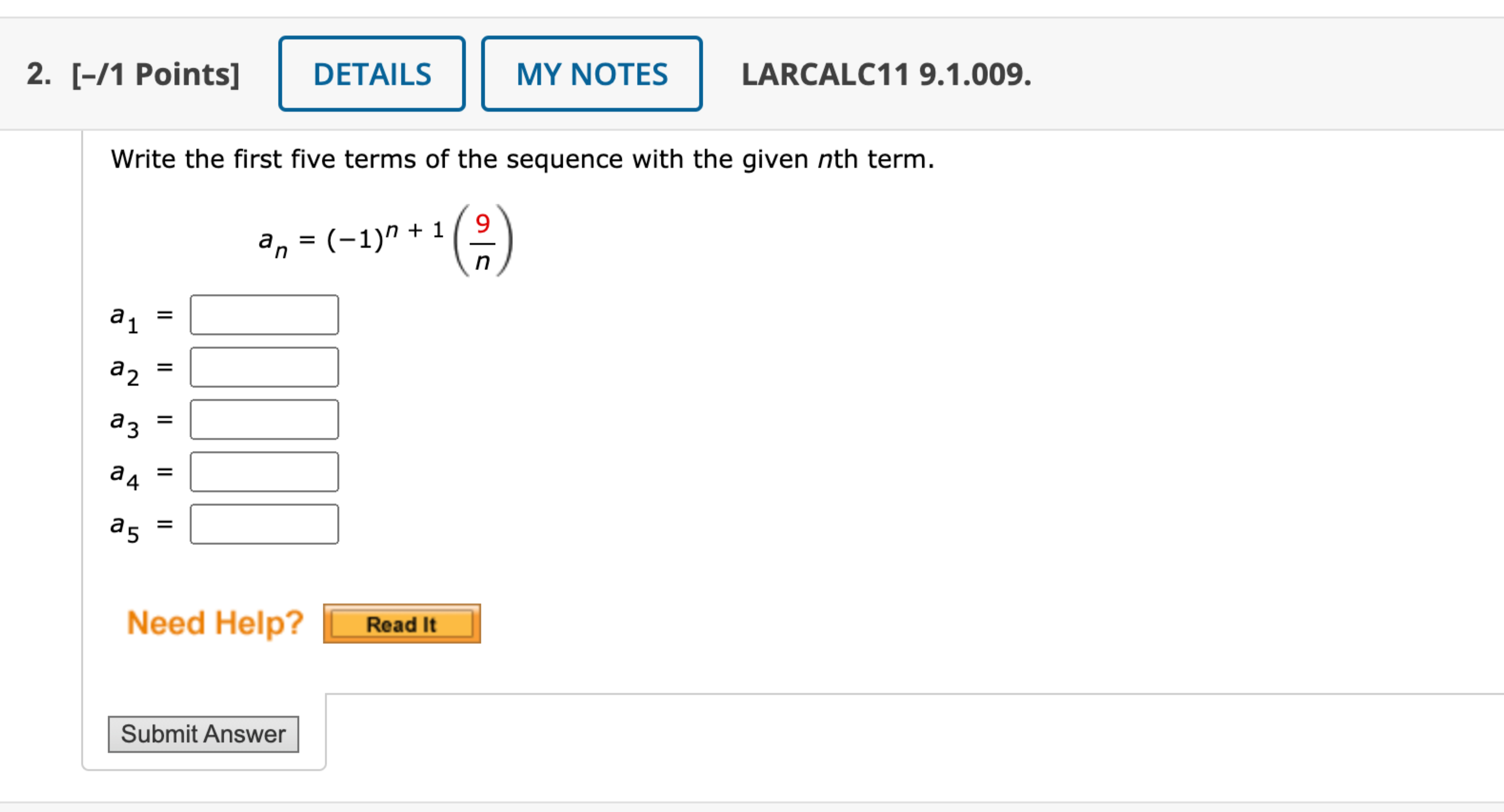 Solved Write the first five terms of the sequence with the | Chegg.com