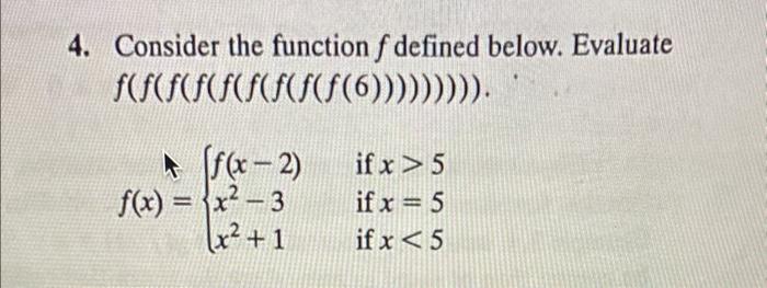 Solved Consider the function f defined below. Evaluate | Chegg.com