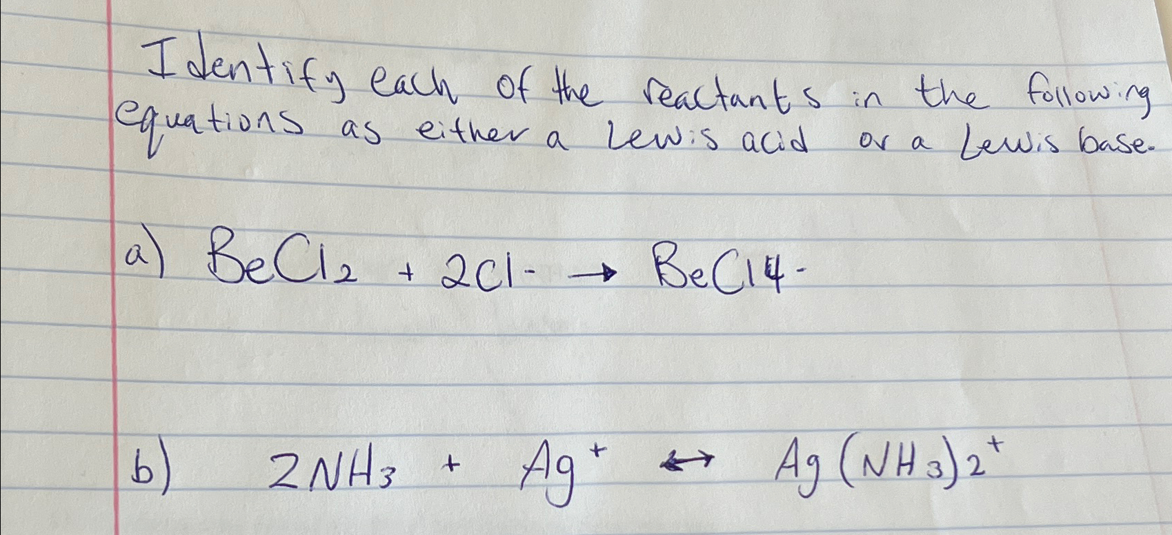 Solved Identify each of the reactants in the following | Chegg.com