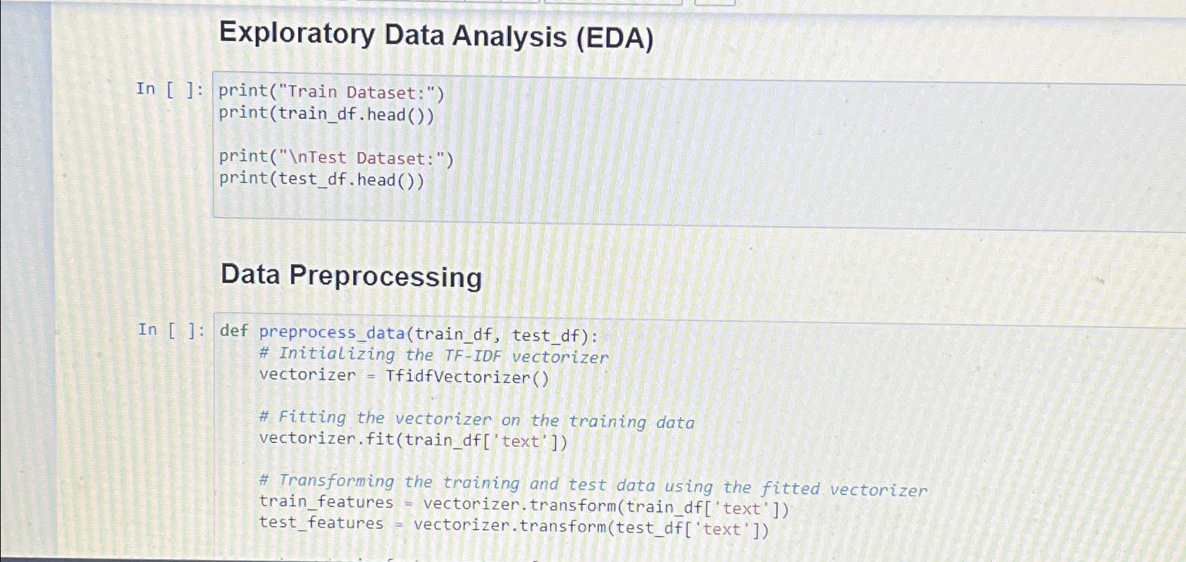 Solved Exploratory Data Analysis (EDA)In [ ]:print("Train | Chegg.com