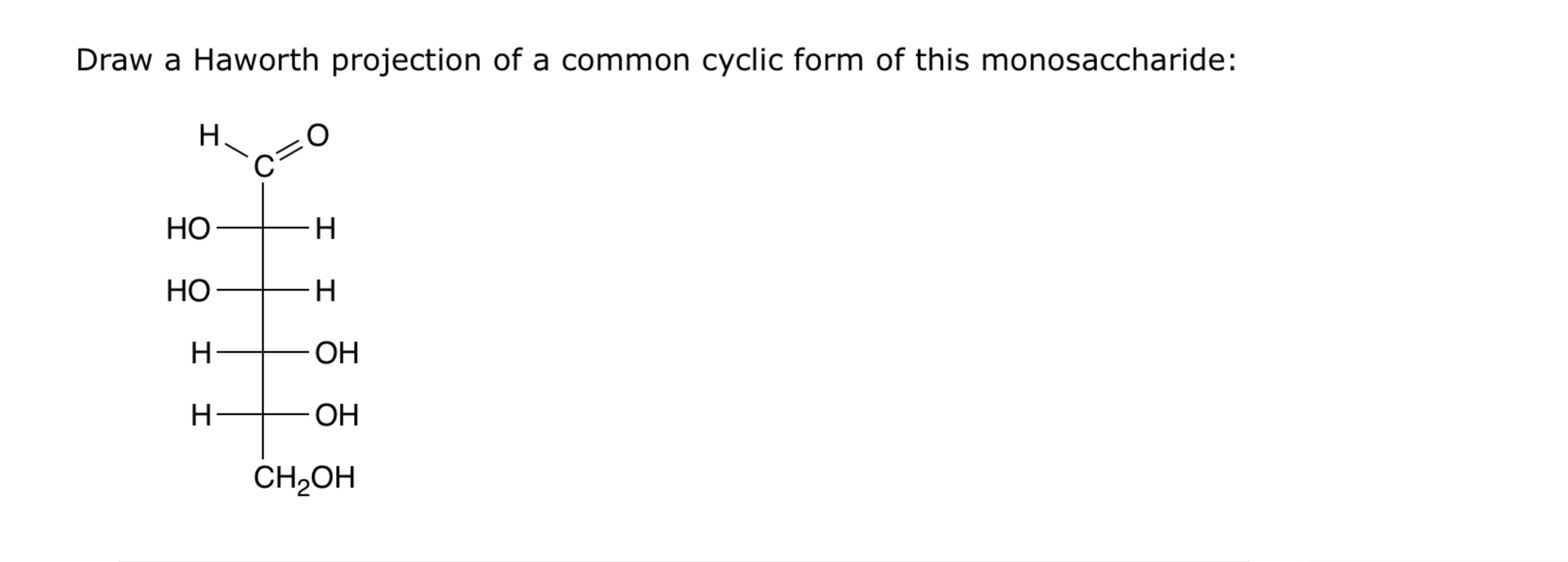 Solved Draw A Haworth Projection Of A Common Cyclic Form Of