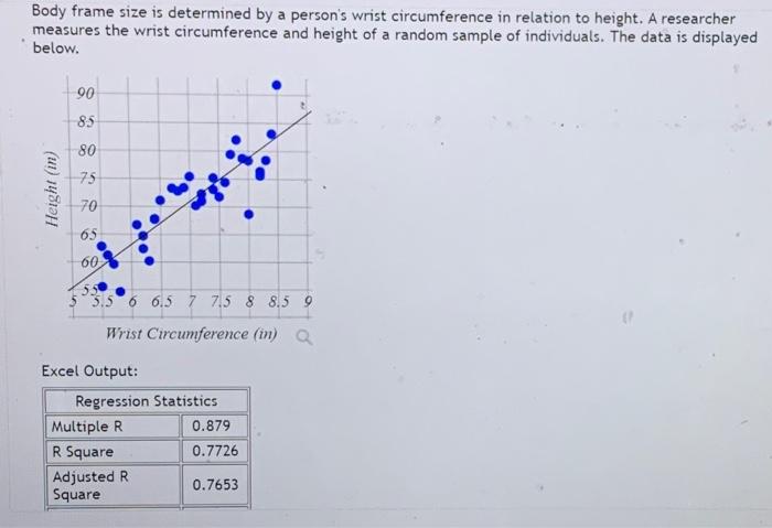 Solved When predicting heights, what is a "typical error | Chegg.com