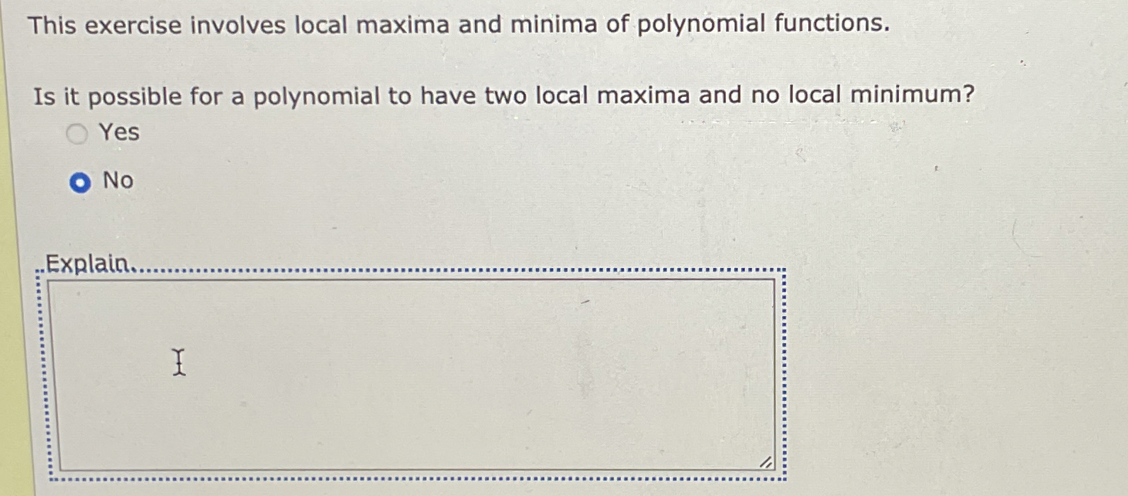 Solved This exercise involves local maxima and minima of | Chegg.com