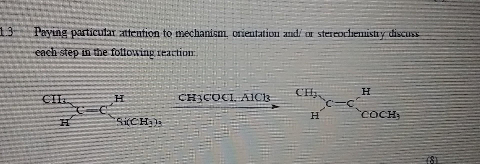 Paying particular attention to mechanism, orientation | Chegg.com