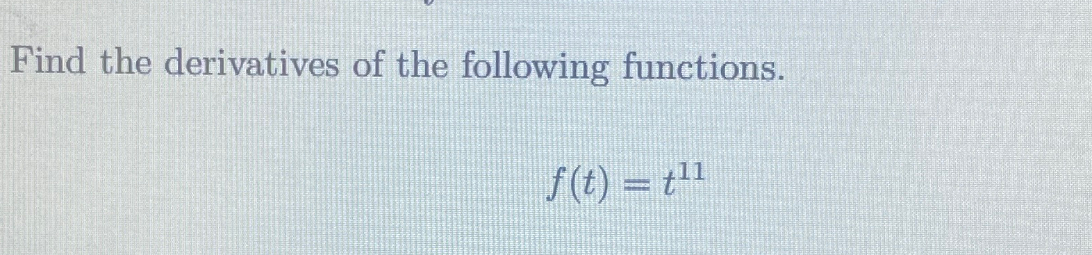 Solved Find the derivatives of the following | Chegg.com