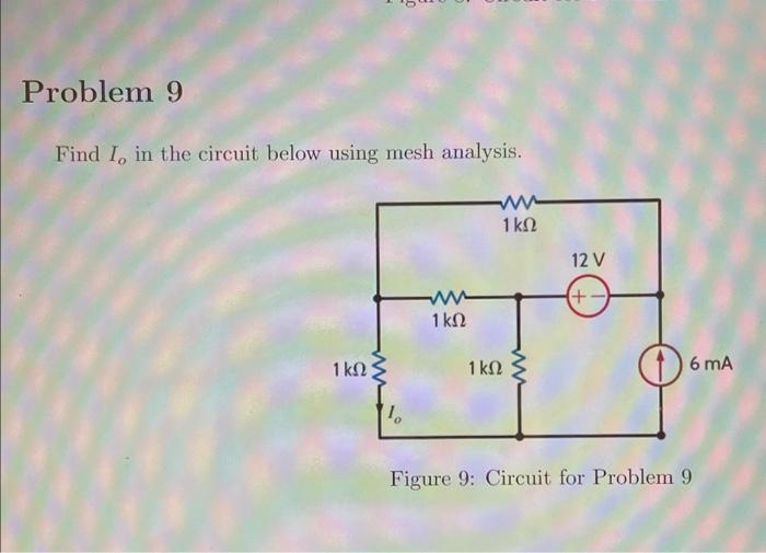 Solved Find Io in the circuit below using mesh analysis. | Chegg.com