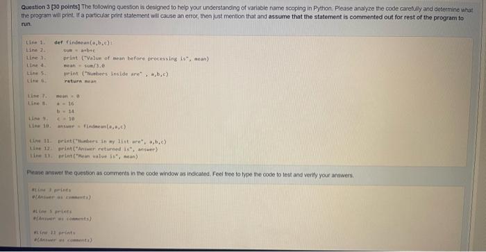 Solved Question 3 [30 points] The following question is | Chegg.com