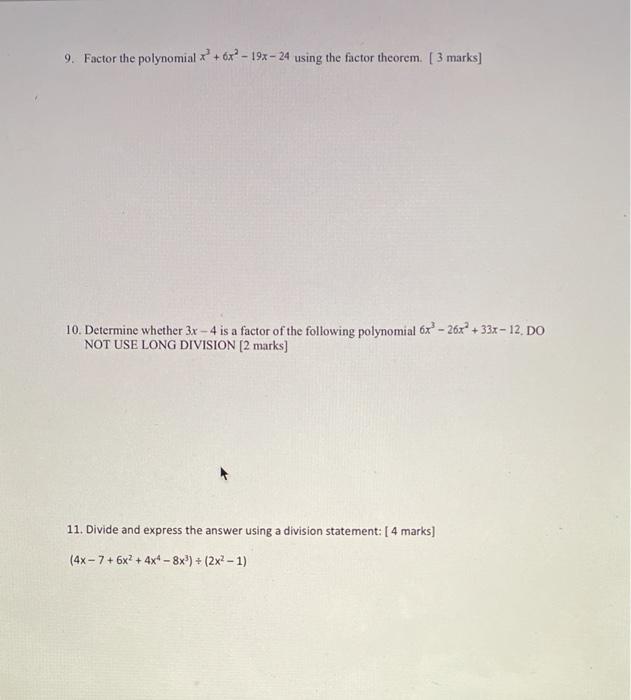 Solved ASSIGNMENT #1 POLYNOMIAL FUNCTIONS 40 marks TO EARN | Chegg.com