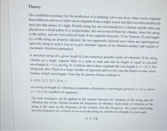 Solved doing the standing waves in a string lab report and i | Chegg.com