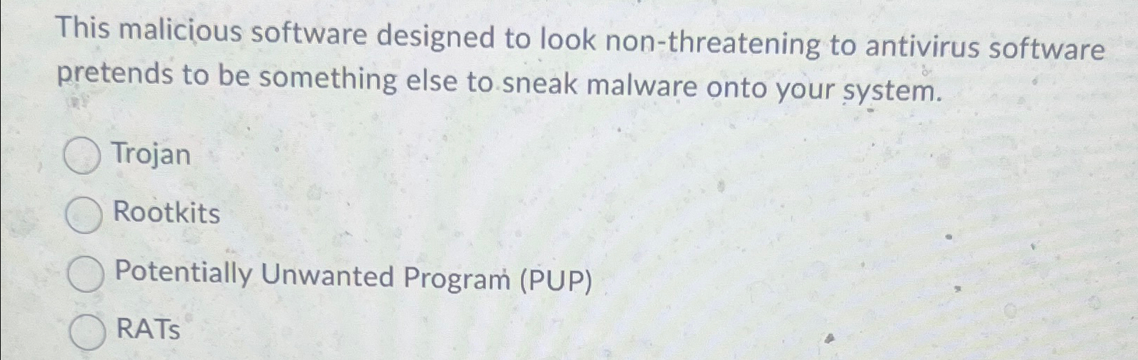 This malicious software designed to look | Chegg.com