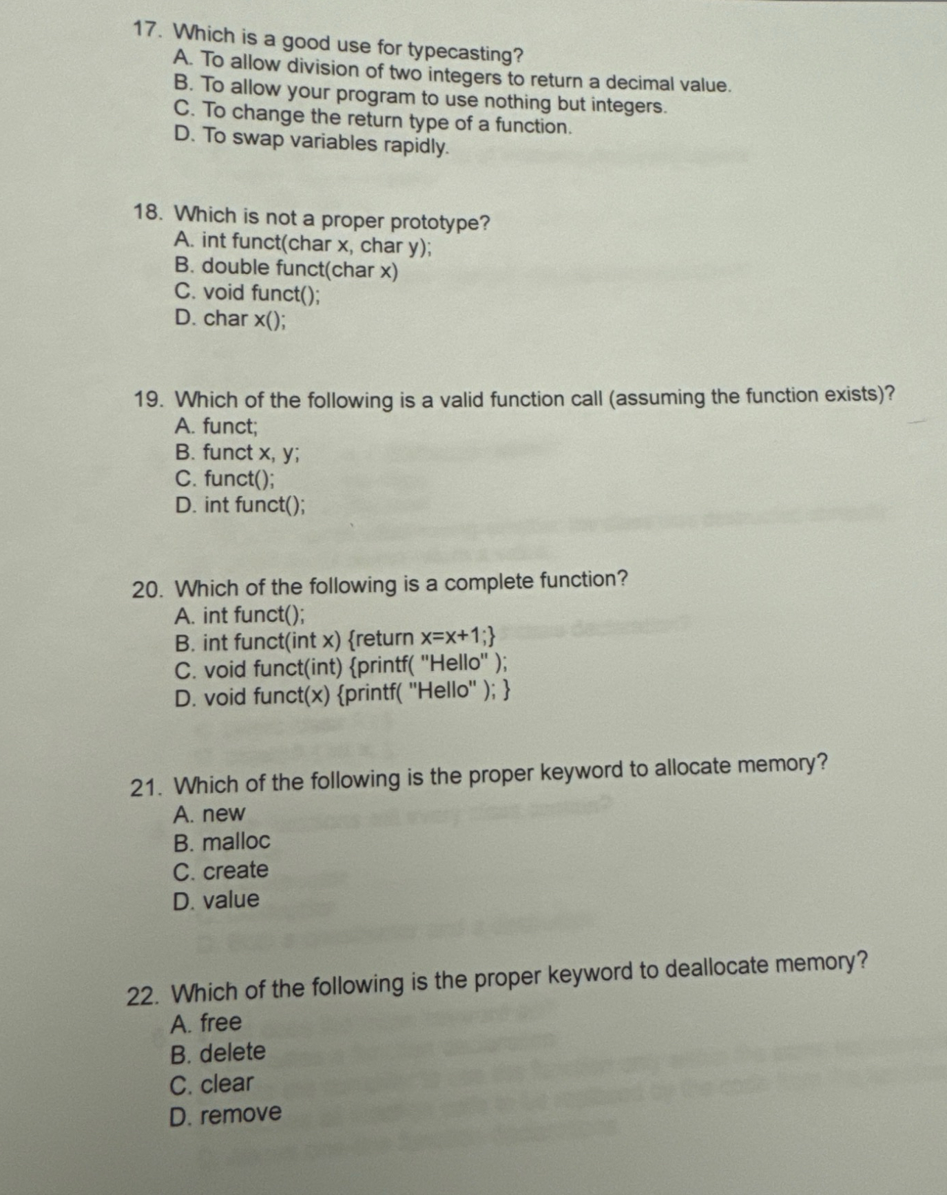 Solved Which is a good use for typecasting?A. To allow | Chegg.com Solved Which is a good use for typecasting?A. To allow | Chegg.com