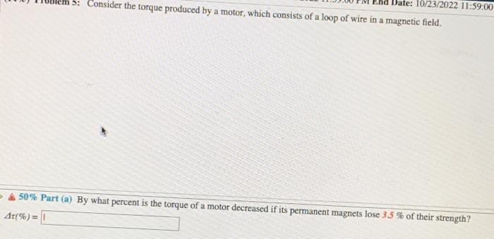 Solved Consider the torque produced by a motor, which | Chegg.com