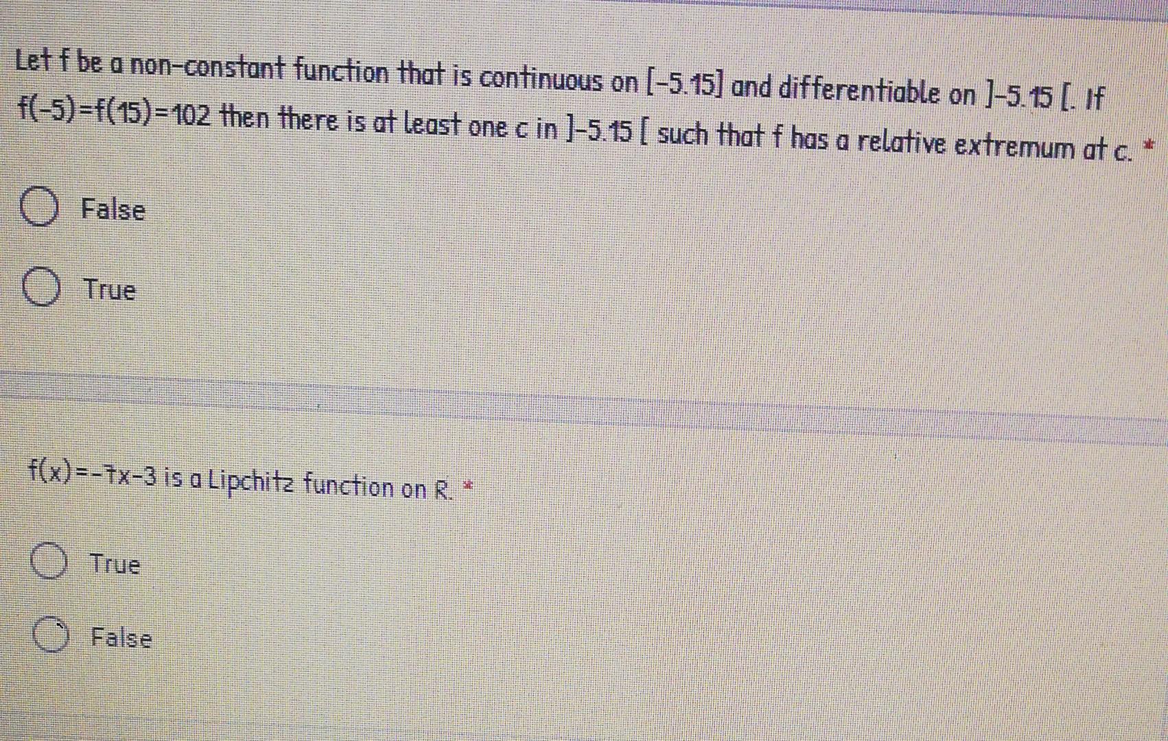 Solved Let f be a non-constant function that is continuous | Chegg.com