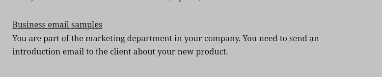 Business email samples You are part of the marketing | Chegg.com