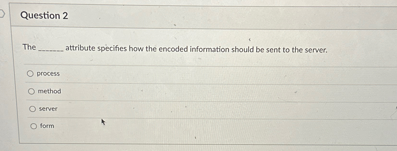 Solved Question 2The attribute specifies how the encoded | Chegg.com