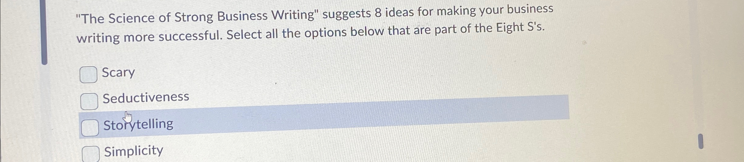 Solved "The Science of Strong Business Writing" suggests 8 | Chegg.com
