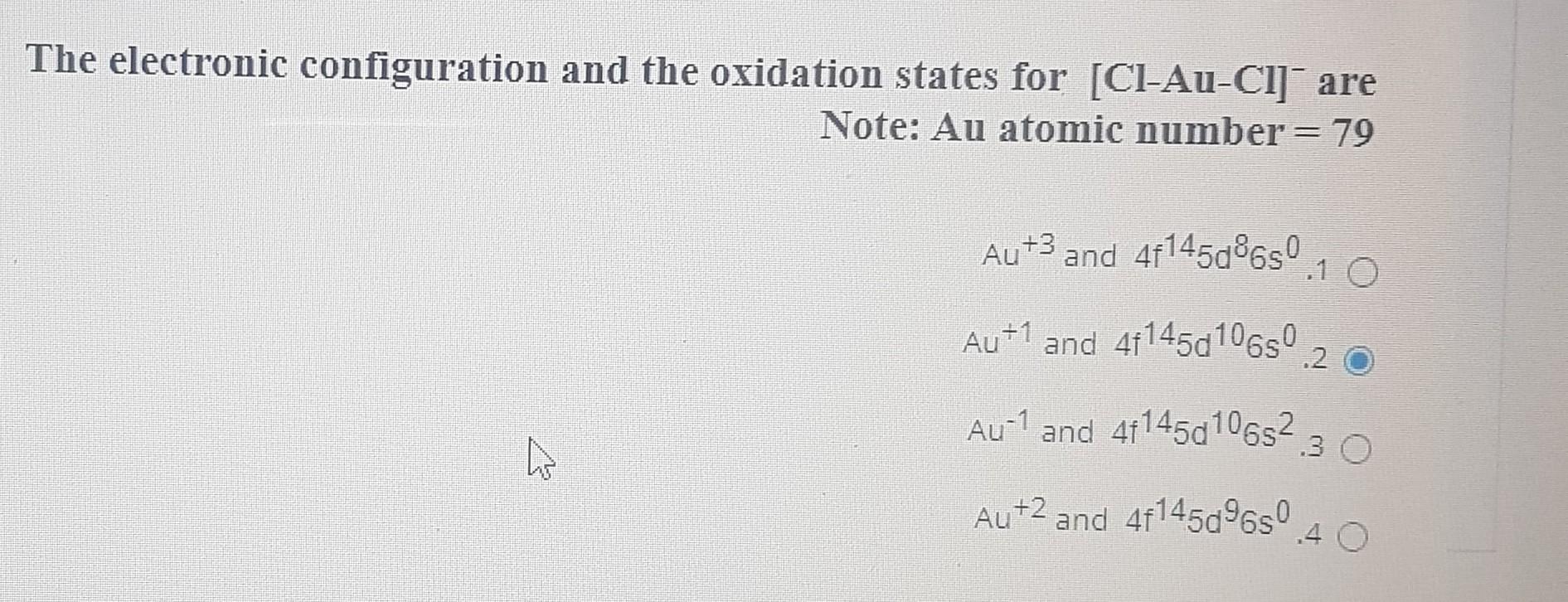 Solved The electronic configuration and the oxidation states | Chegg.com