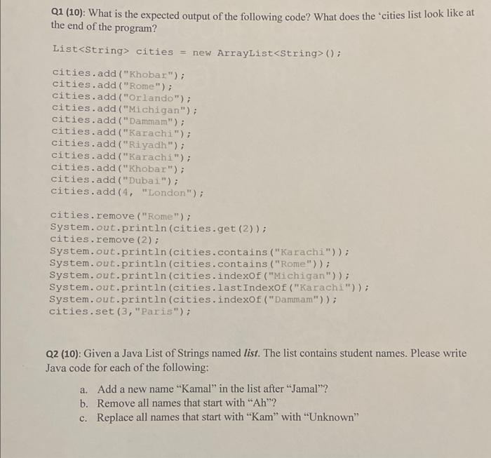 Solved Can i have the solution for q1 step by step after | Chegg.com