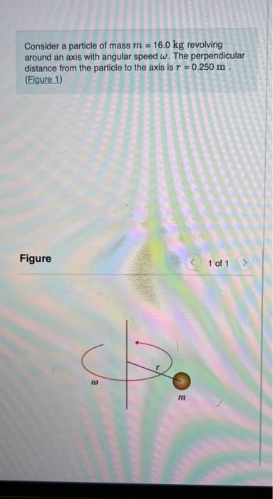 Solved Consider a particle of mass m=16.0 kg revolving | Chegg.com