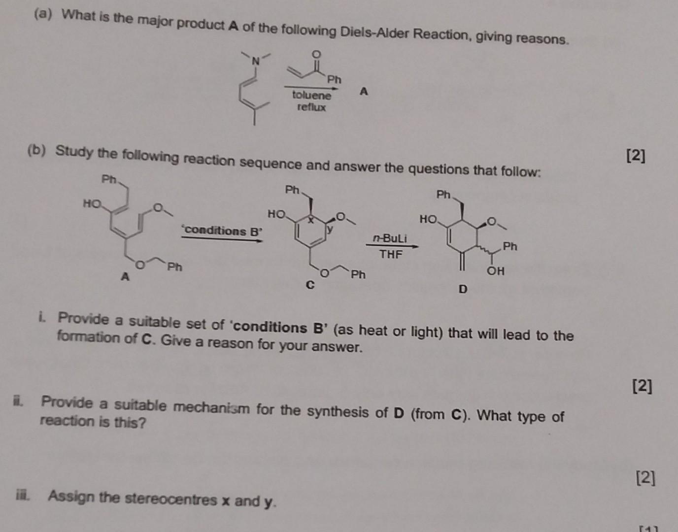 Solved (a) Study the scheme below and answer the questions | Chegg.com