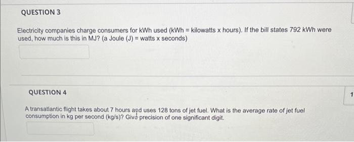 Solved Electricity companies charge consumers for kWh used ( | Chegg.com
