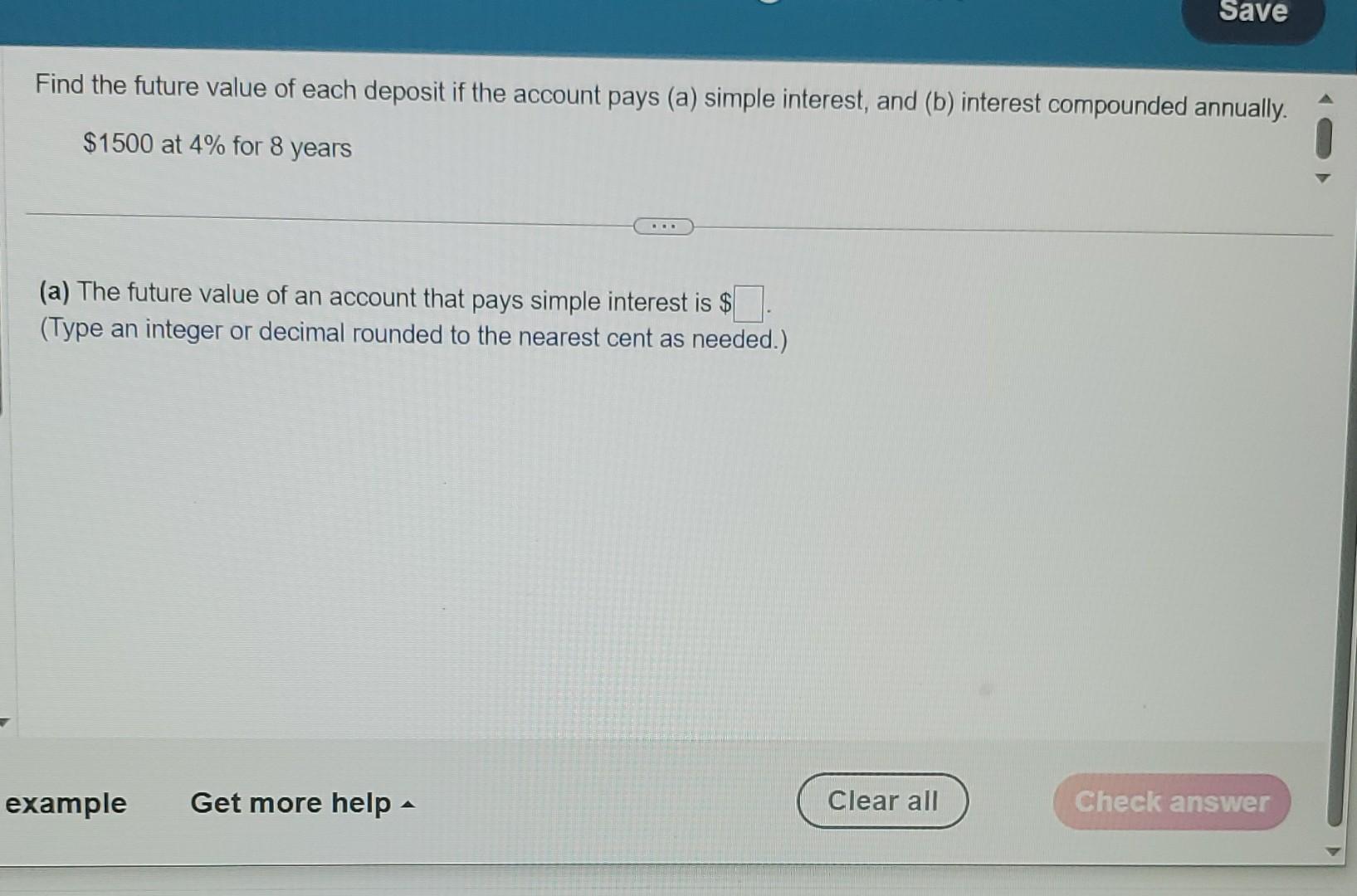 Solved Find the future value of each deposit if the account | Chegg.com