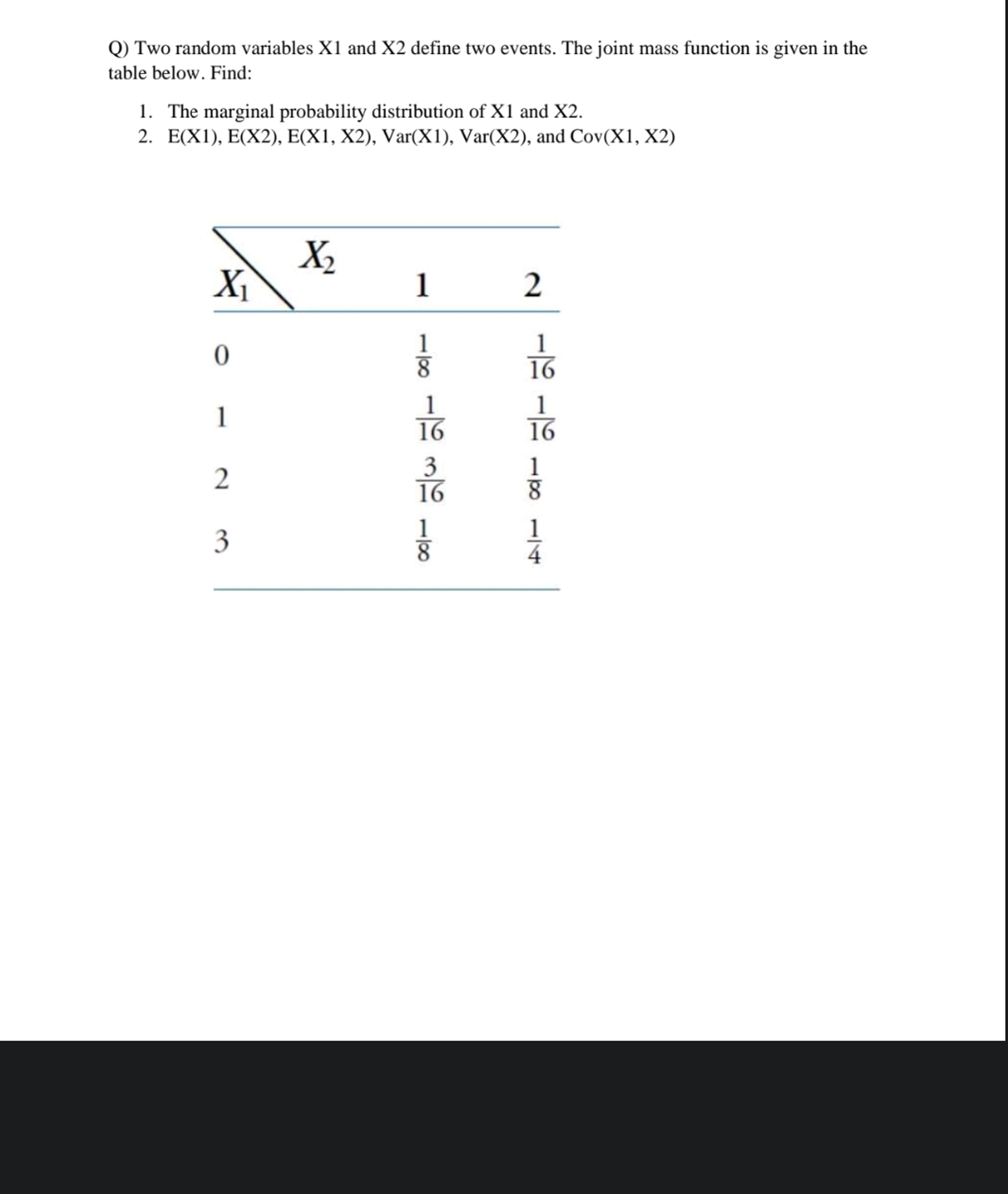 Solved Q ﻿two Random Variables X1 ﻿and X2 ﻿define Two 