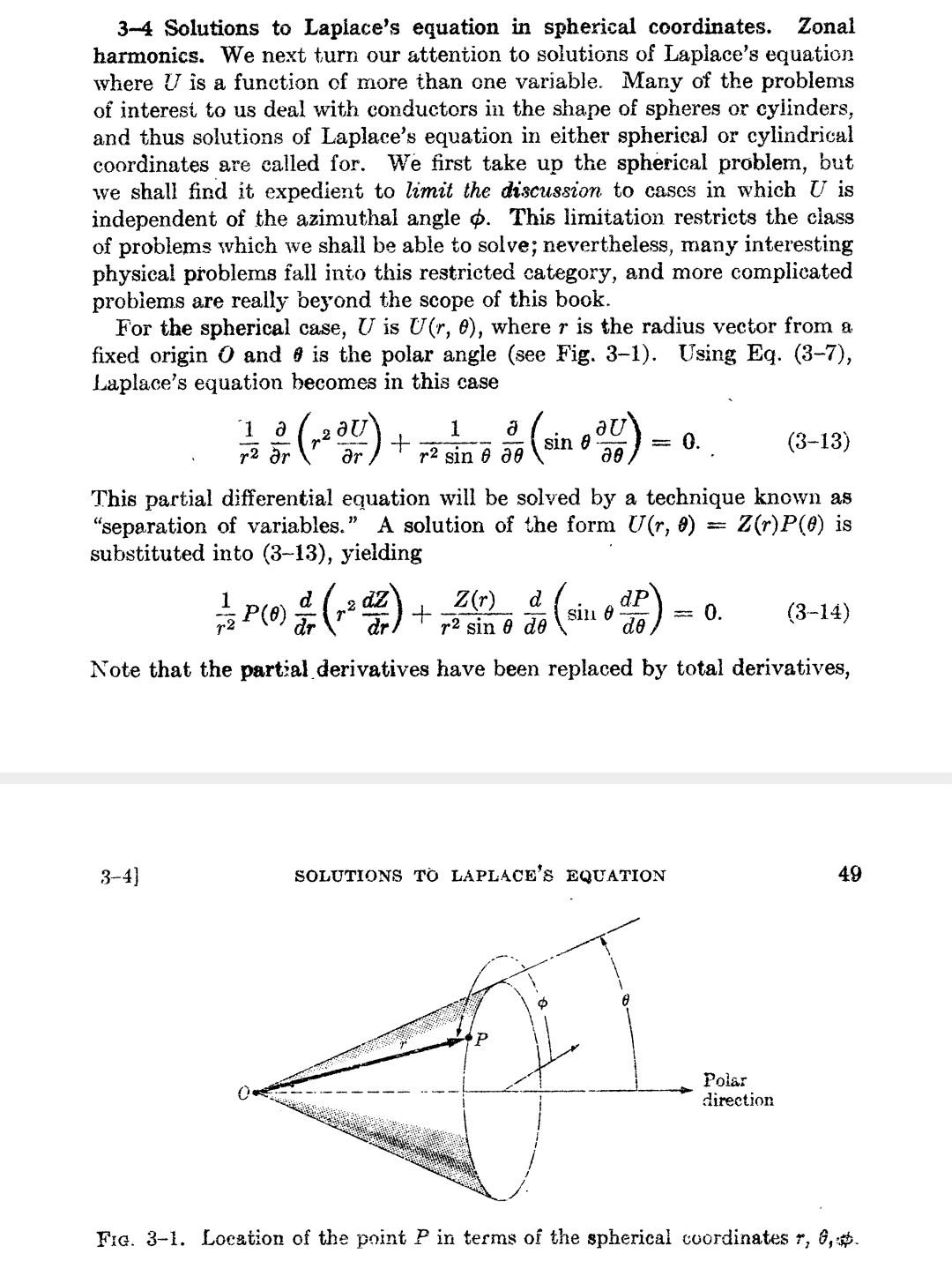 Solved 3-4 Solutions to Laplace's equation in spherical | Chegg.com