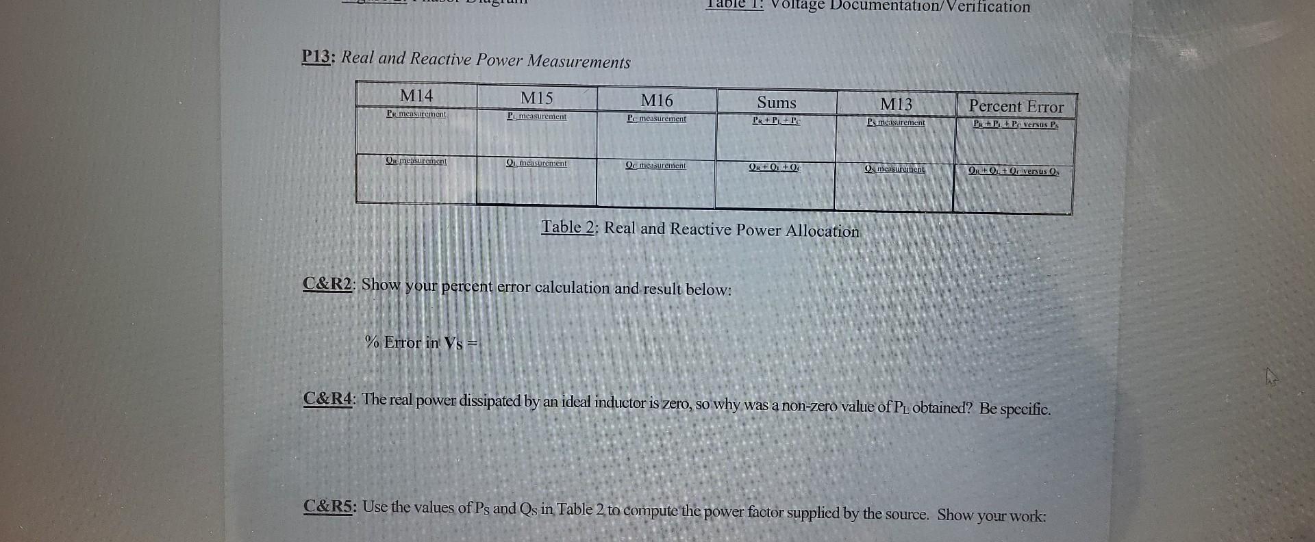 Solved E E 3601 Lab 2 Datasheet Name: [Neatly | Chegg.com