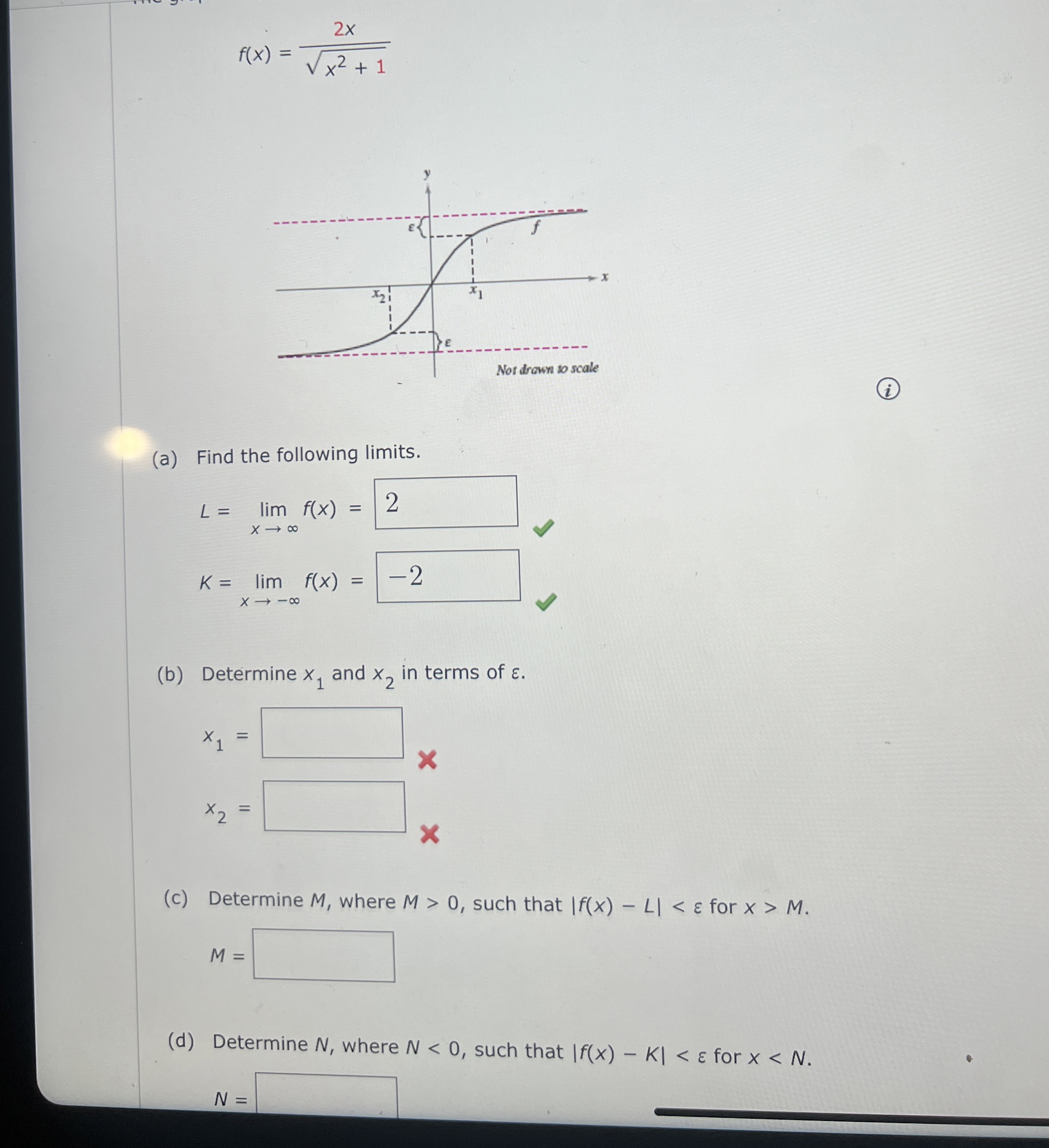 Solved How to solve f(x)=2xx2+12 (i)(a) ﻿Find the following | Chegg.com