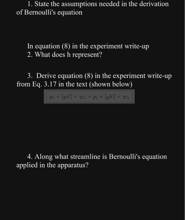 Solved 1. State the assumptions needed in the derivation of | Chegg.com Solved 1. State the assumptions needed in the derivation of | Chegg.com