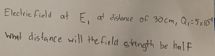 Solved Electric field at E1 ﻿at distance of | Chegg.com
