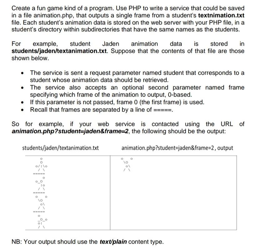 Solved Create a fun game kind of a program. Use PHP to write | Chegg.com